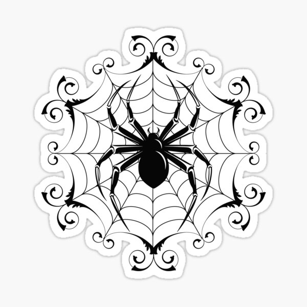 "Black Spider" Sticker for Sale by SashaRusso | Redbubble