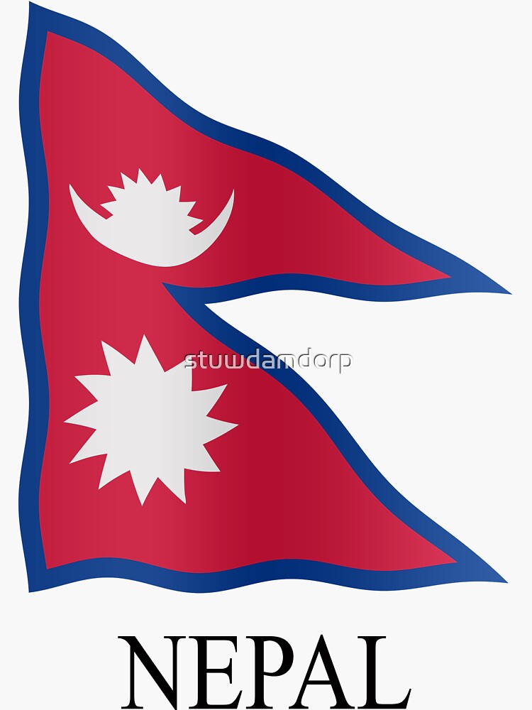 "Nepali flag" Sticker for Sale by stuwdamdorp | Redbubble