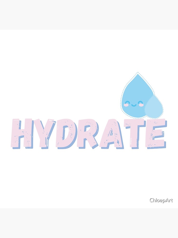 "Hydrate Water Drop Pastel" Poster for Sale by ChloepArt | Redbubble