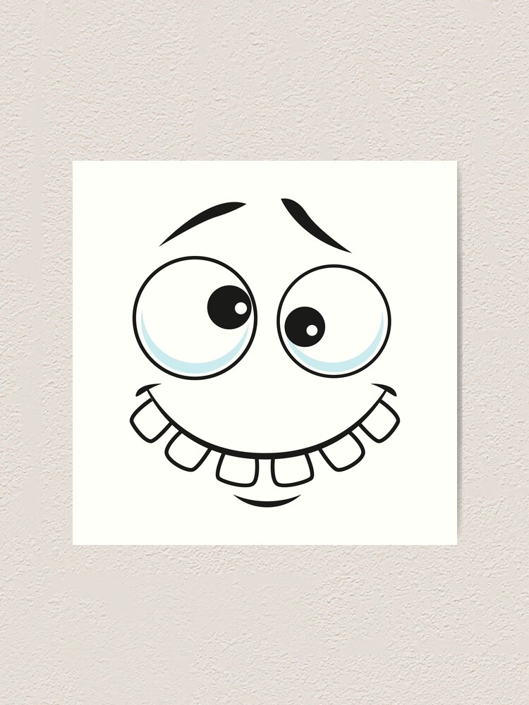 "Cartoon Goofy Teeth Face" Art Print for Sale by WilliamsonMedia ...
