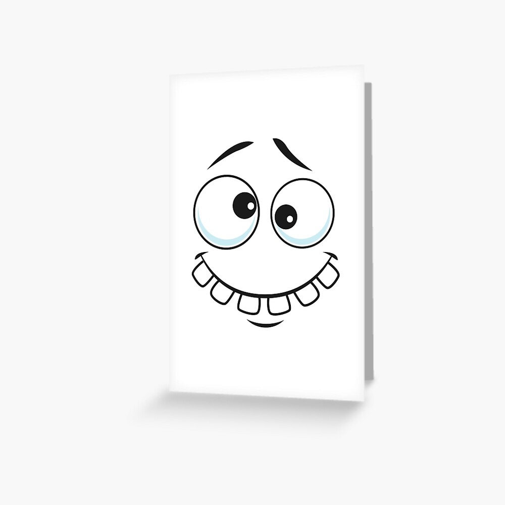 "Cartoon Goofy Teeth Face" Greeting Card for Sale by WilliamsonMedia ...