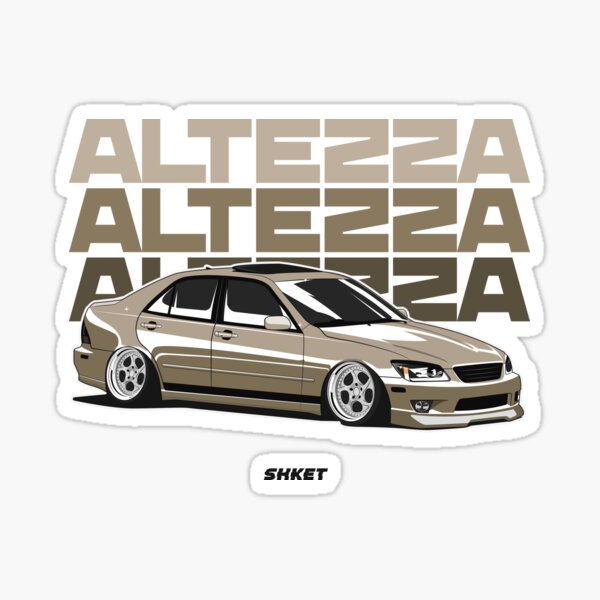 "SLAMMED ALTEZZA" Sticker for Sale by shketdesign | Redbubble