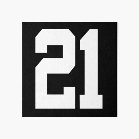 "21 American Football Classic Vintage Sport Jersey Number in black ...