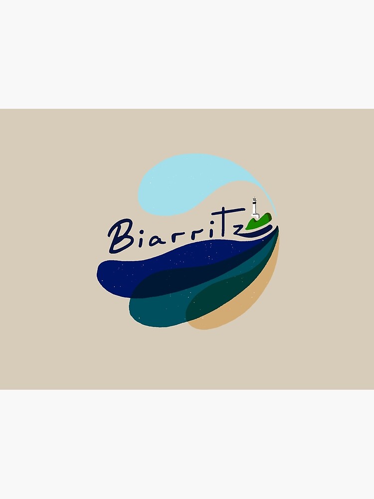 Poster « logo Biarritz | Plage du Miramar | Pays Basque », par ...