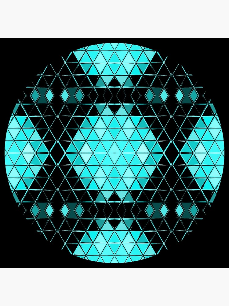 "Emerald Green Stained Glass Window Tribal" Poster for Sale by ...