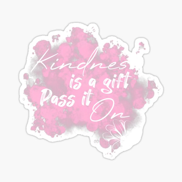 Paper Stickers Kindness is a gift sticker purple etna.com.pe