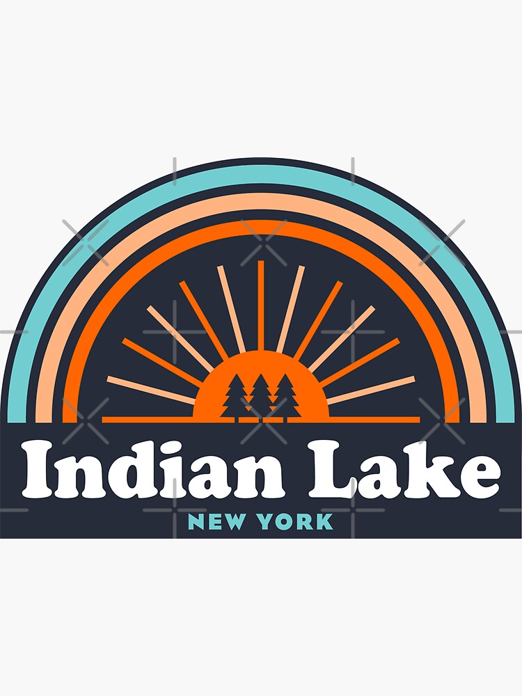 "Indian Lake New York Rainbow" Sticker for Sale by esskay | Redbubble