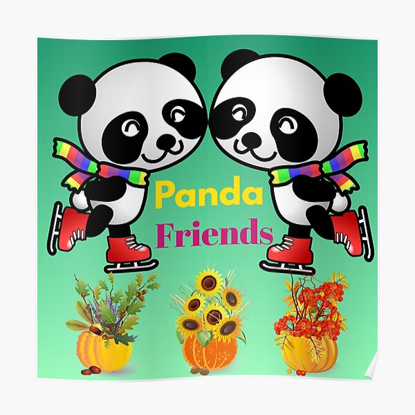 "Panda friends, danceing Panda's party, panda friendship mood ...