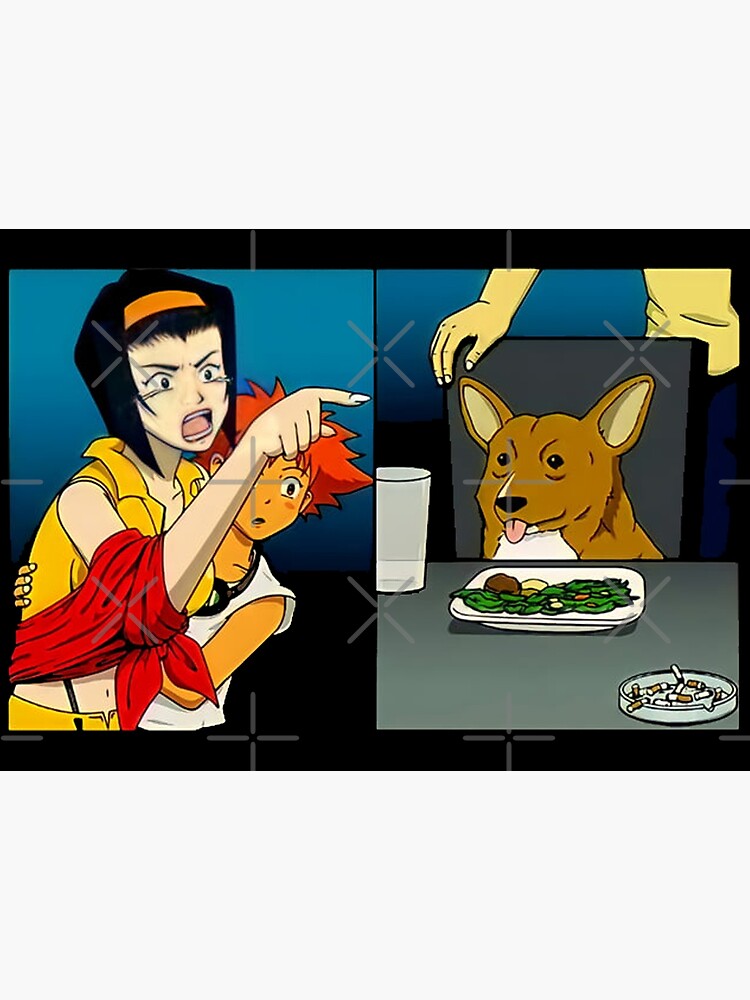 "Faye Valentine Yelling At Ein Meme" Canvas Print for Sale by ...