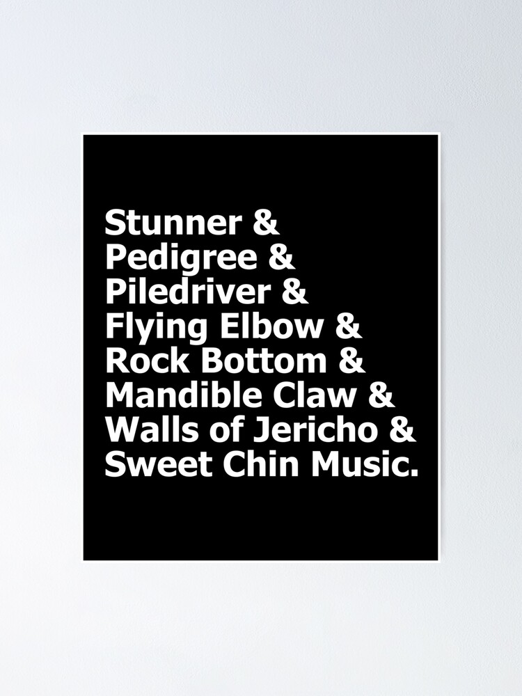 "Wrestler Finishing Moves Stunner Wrestling Fan " Poster for Sale by ...