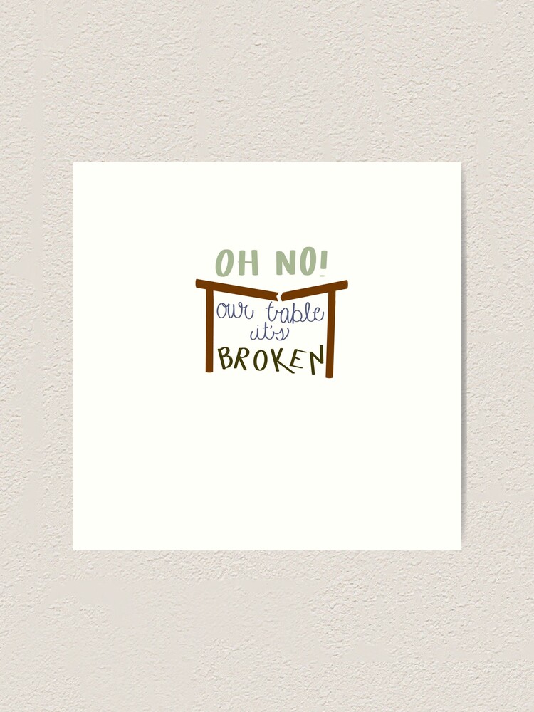 "Tik Tok Table Meme" Art Print for Sale by Hay-micki | Redbubble