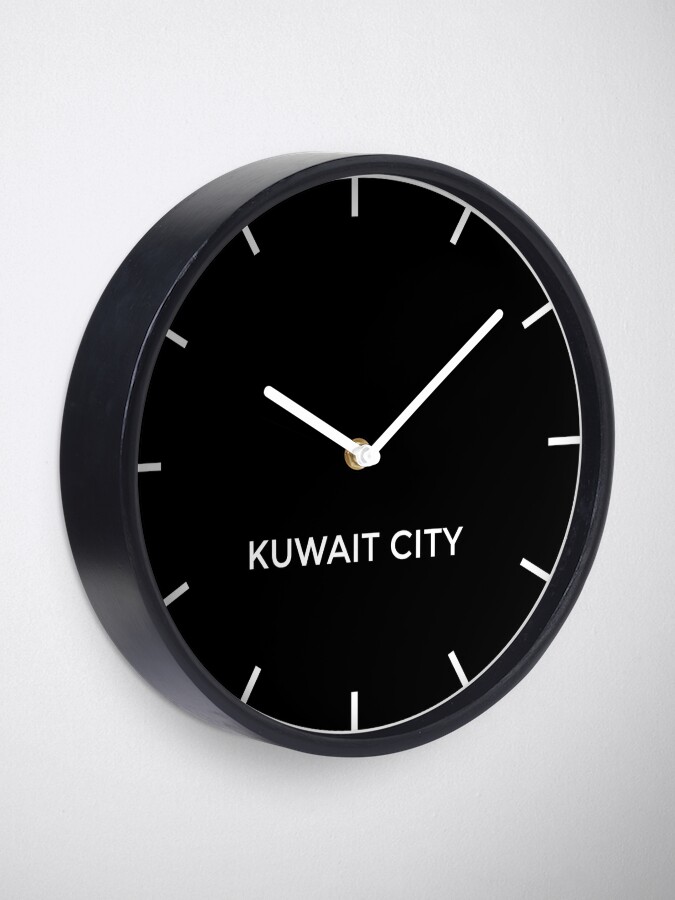"Kuwait City Time Zone Wall Clock | Kuwait City " Clock for Sale by ...