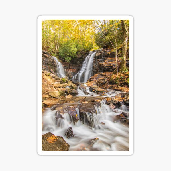 "Soco Falls - Cherokee Indian Reservation - Western NC" Sticker for ...