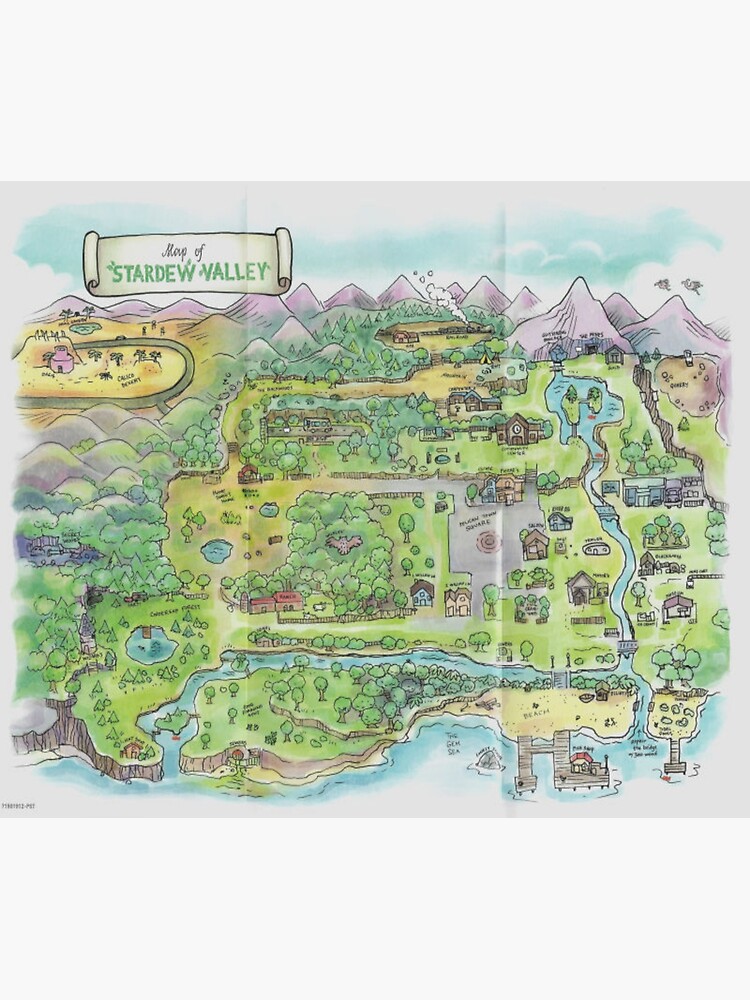 "Stardew Valley Map" Poster by Ichiji | Redbubble