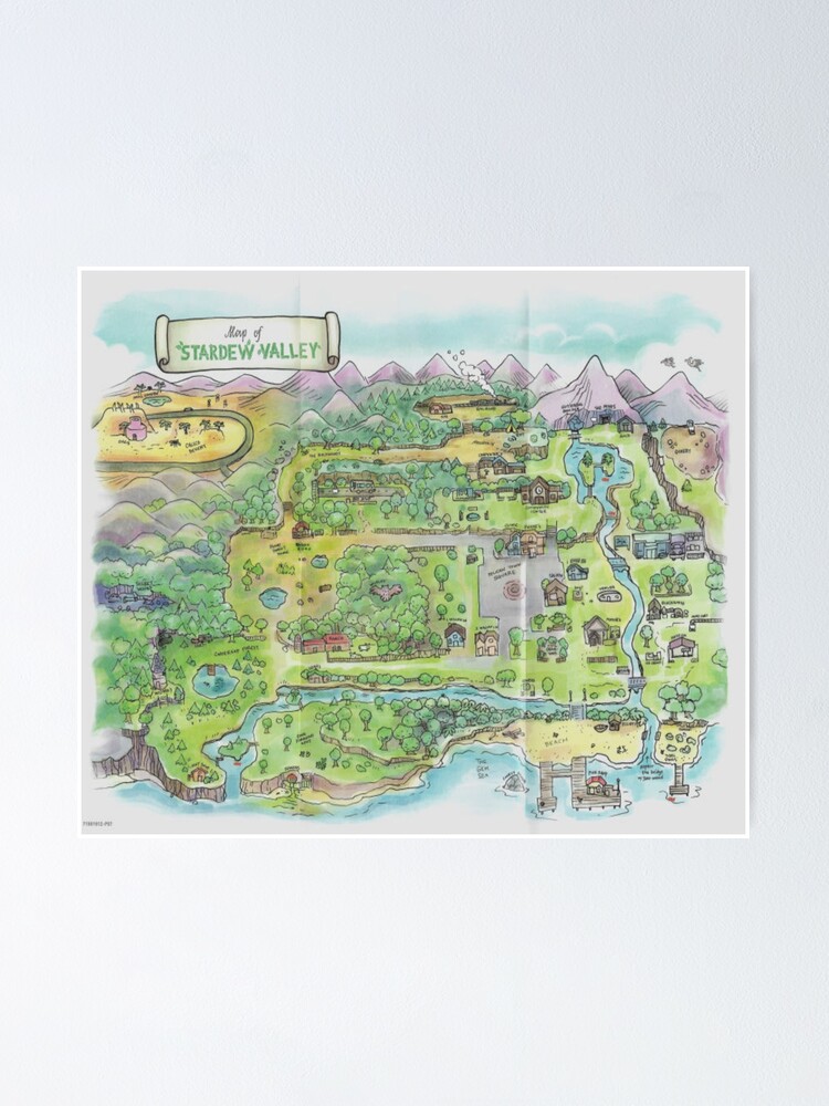 "Stardew Valley Map" Poster by Ichiji | Redbubble
