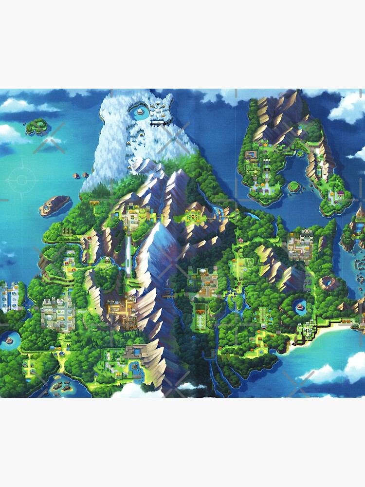 "Sinnoh Map" Mouse Pad for Sale by Biochao | Redbubble