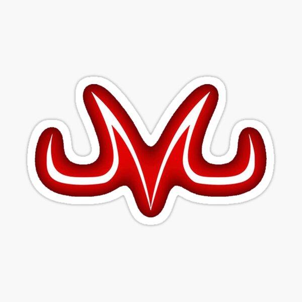 "Majin Logo Red Glowing DBZ" Sticker for Sale by Aaron4106 | Redbubble