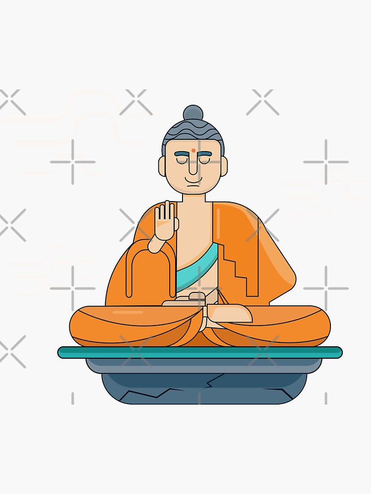 "lord buddha flat style design | lord buddha flat style t-shirt ...