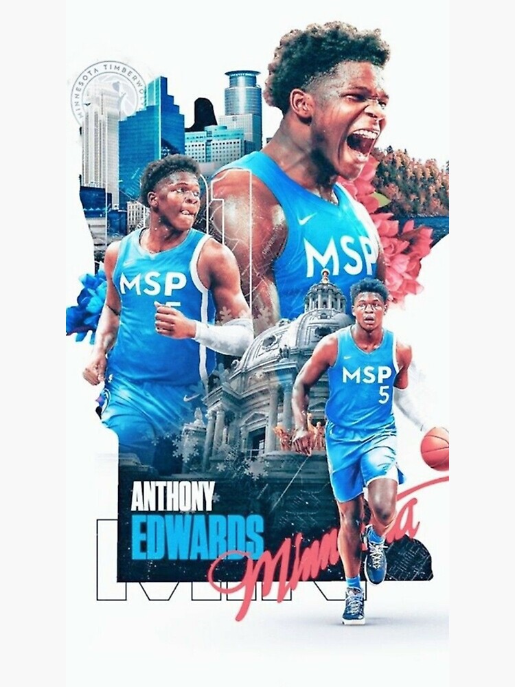 "Anthony Edwards Poster" Sticker for Sale by michaelbarryy | Redbubble