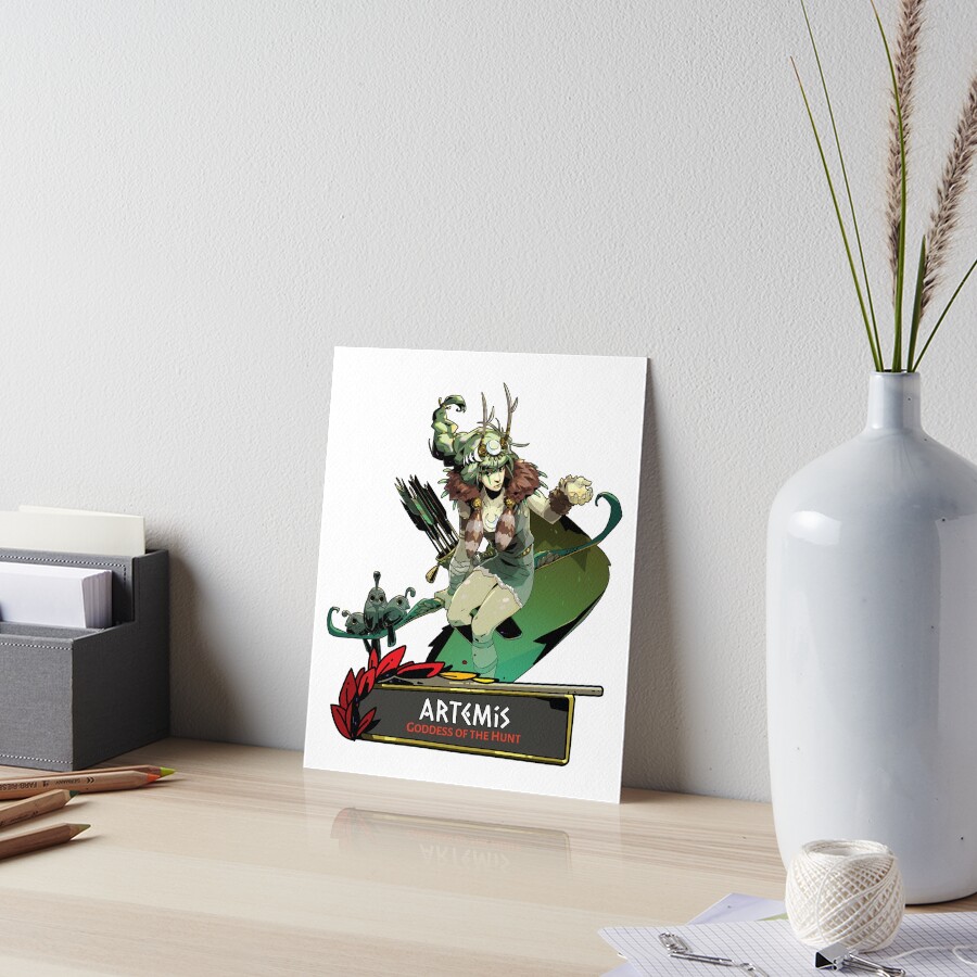 Hades Game Artemis Goddess Of The Hunt Art Board Print By Ponchtheowl Redbubble