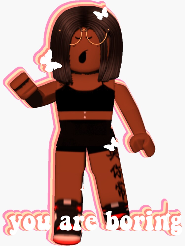 "Roblox girl " Sticker by Craftsbyjmjs | Redbubble