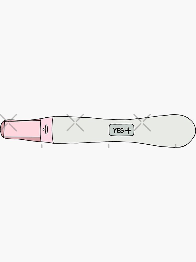"Positive pregnancy test - pregnancy announcement " Sticker for Sale by ...