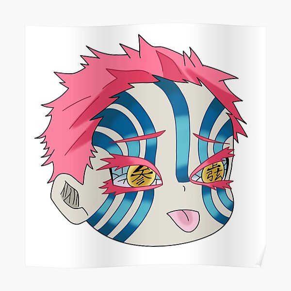 Chibi Akaza Poster By Amelielacroix Redbubble