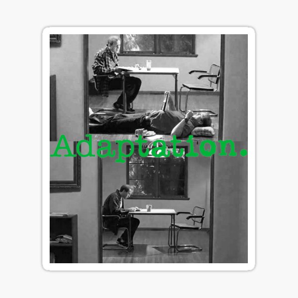 "Adaptation - Charlie and Donald" Sticker by Cinematografee | Redbubble