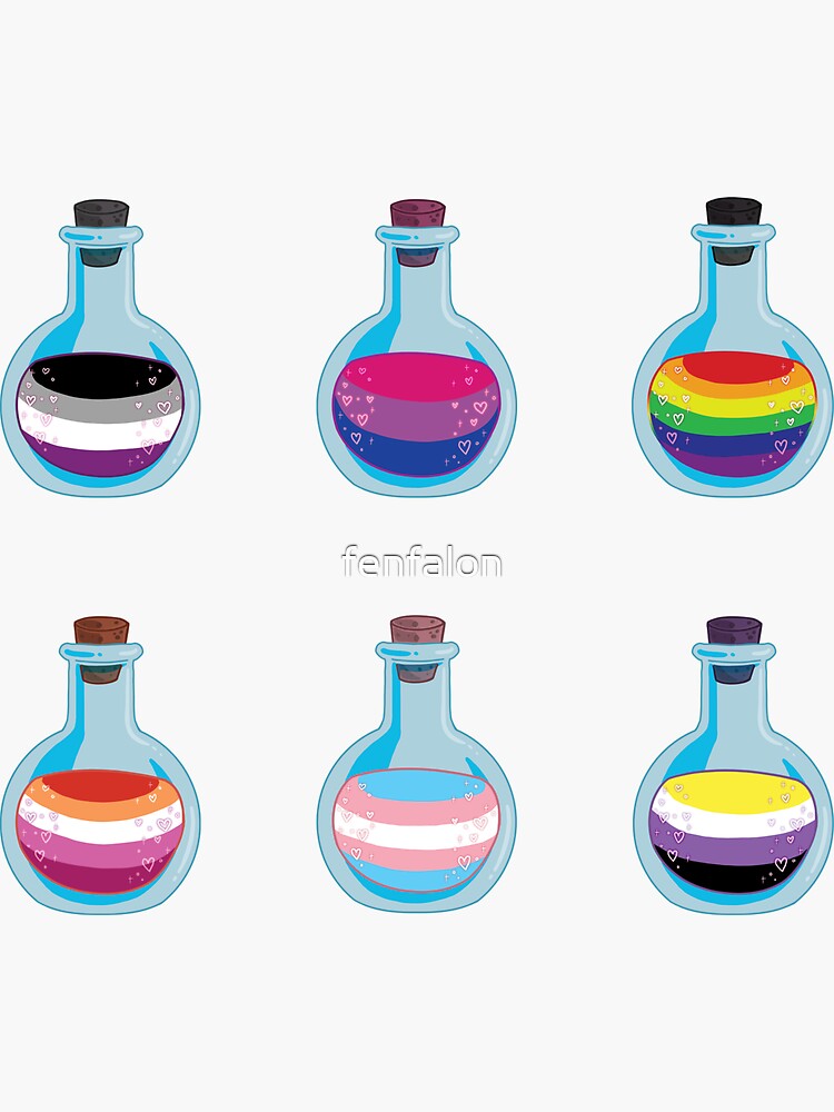 Pride Potions Sticker For Sale By Fenfalon Redbubble