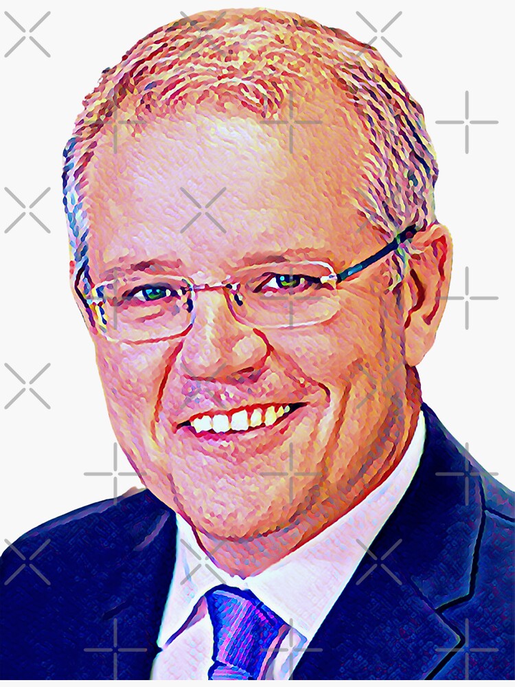 "Scott Morrison Portrait" Sticker for Sale by Aussies-R-Us | Redbubble
