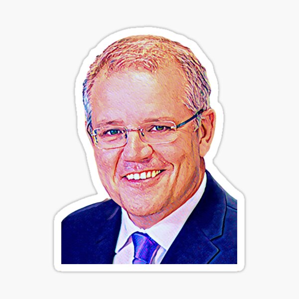 "Scott Morrison Portrait" Sticker for Sale by Aussies-R-Us | Redbubble