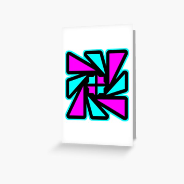 "Riot cube Geometry Dash icon" Greeting Card for Sale by Aerma | Redbubble