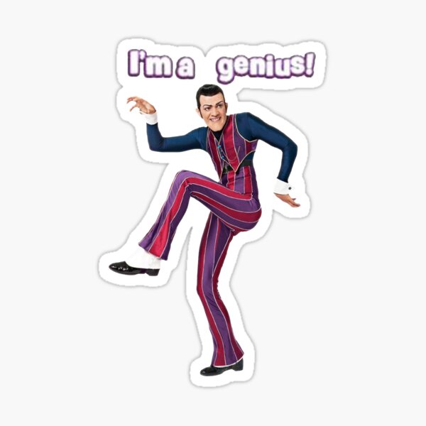 "Robbie Rotten I'm a genius!" Sticker for Sale by SHUEISHA | Redbubble