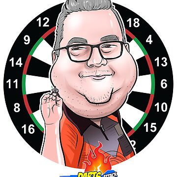 "Caricatura Stephen Bunting by Darts Attack" Sticker for Sale by ...