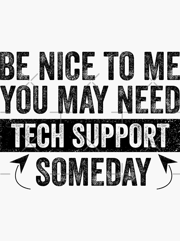 "Funny Tech IT Support Novelty Joke" Sticker for Sale by DesignoresLTD ...