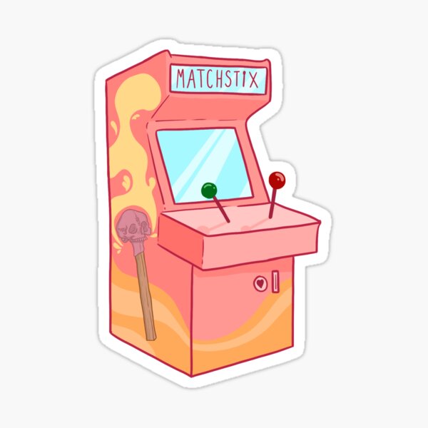 "Matchstix Arcade Machine" Sticker by Sourslice-art | Redbubble
