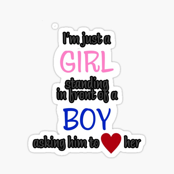 "Girl, boy" Sticker by BradleyBee | Redbubble