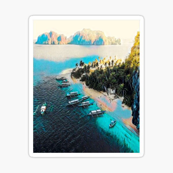 "Palawan, Philippines" Sticker for Sale by Sofia-Draws | Redbubble