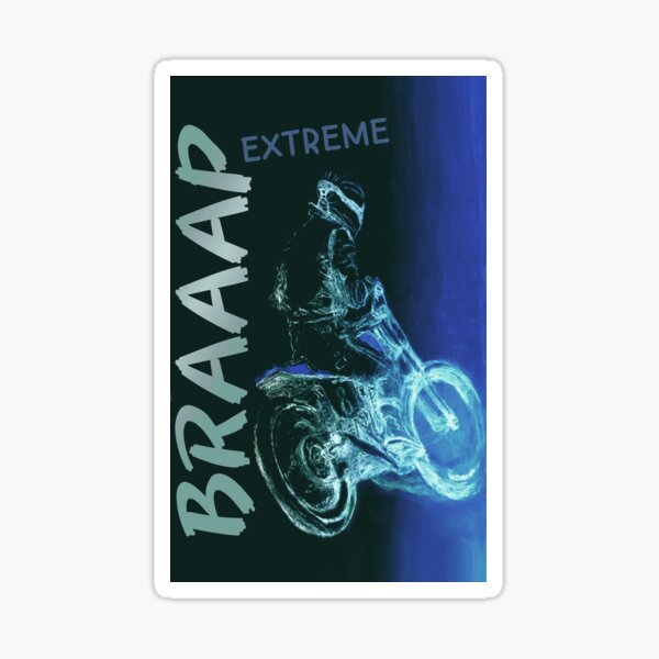 "Braaap Biker Digitally Enhanced Graphite Sketch - Extreme Dirt ...