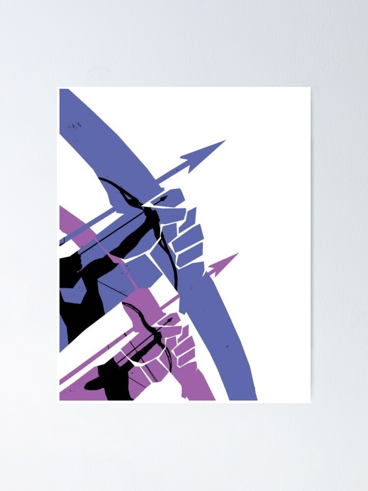 "Kate and Clint Comic Symbol" Poster for Sale by MuddyPawsArt | Redbubble