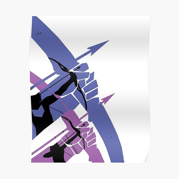 "Kate and Clint Comic Symbol" Poster for Sale by MuddyPawsArt | Redbubble