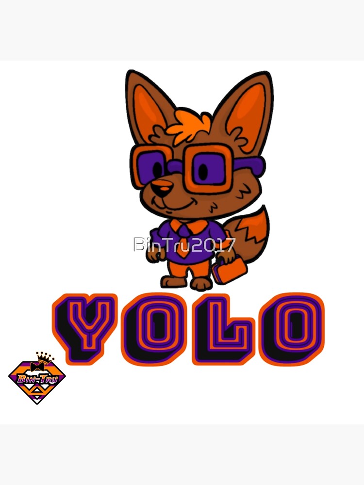"Orange & Purple Cartoon YOLO" Poster for Sale by BinTru2017 | Redbubble