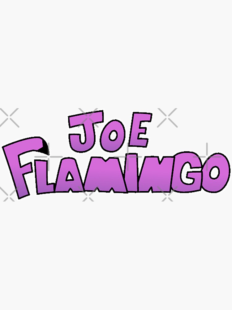 "Joe Flamingo Webcomic Logo" Sticker for Sale by EvilDewar | Redbubble