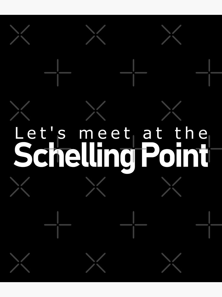 Poster for Sale mit "SCHELLING POINT: Schellingpunkt, Spieltheorie ...