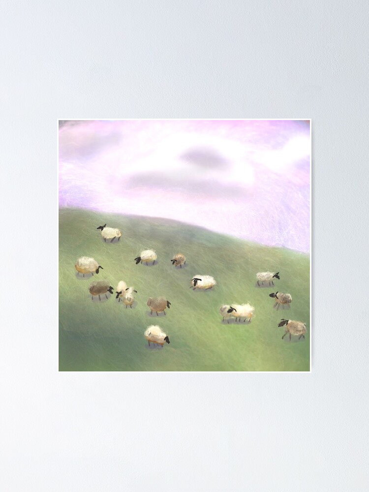 "sheep" Poster for Sale by alexbairdart | Redbubble