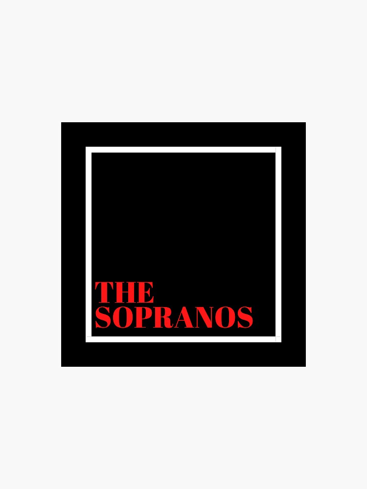 "The Sopranos box design" Sticker for Sale by camhag7 | Redbubble