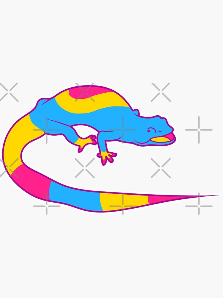 "pansexual pride flag lizard" Sticker by musicture | Redbubble