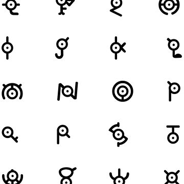 "Unown Alphabet" Poster for Sale by Biochao | Redbubble