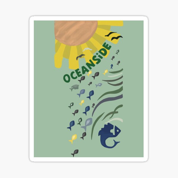 "OCEANSIDE BANNER | The Walking Dead inspired " Sticker for Sale by ...