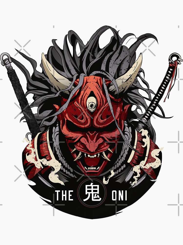 "The Oni" Sticker for Sale by eriiiin | Redbubble